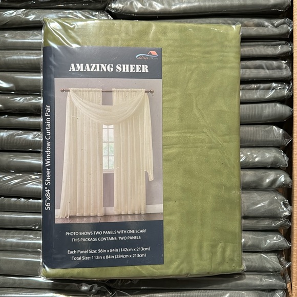 Accents | Amazing Sheer Sage Two Window Panels | Poshmark